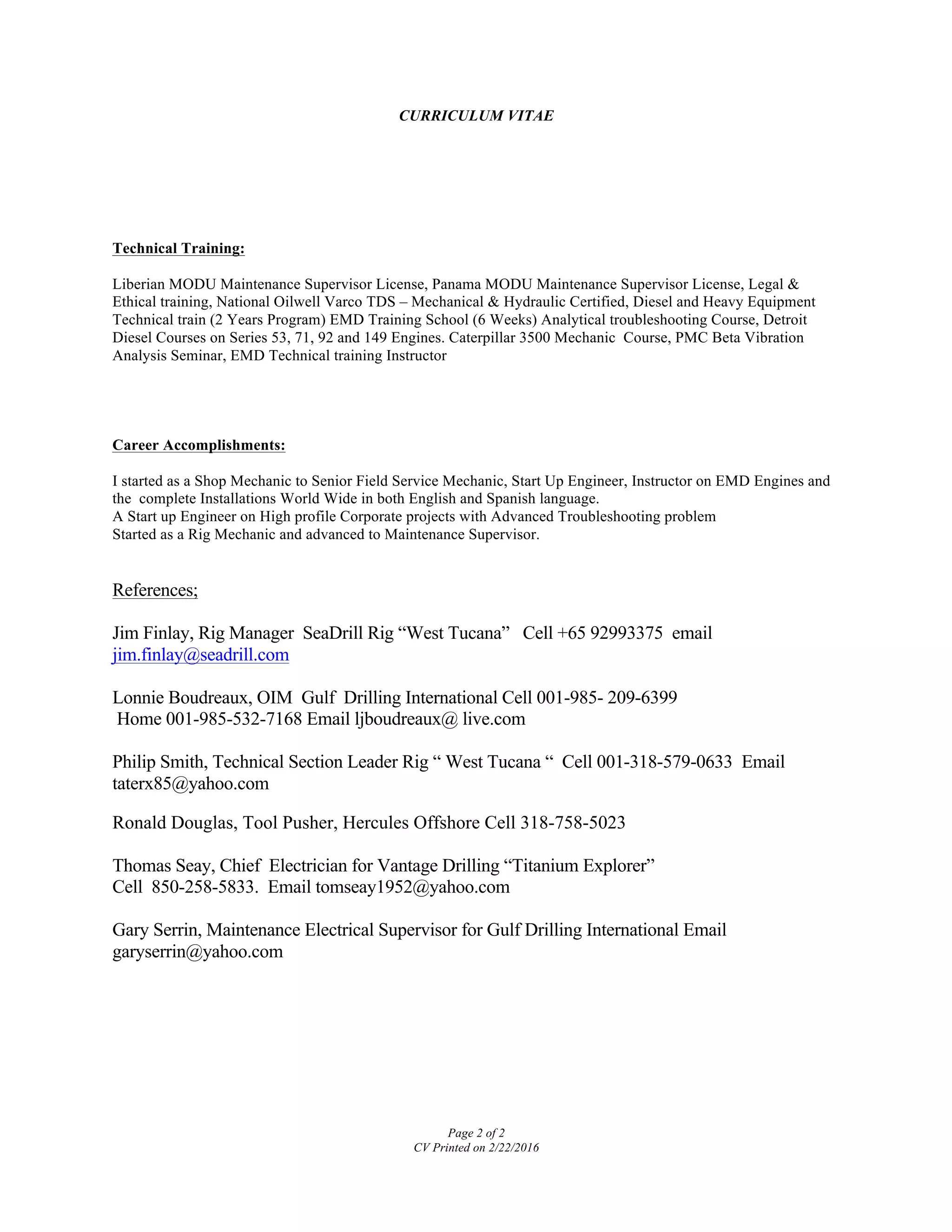 Morowsky, K - CV2016-1a | PDF