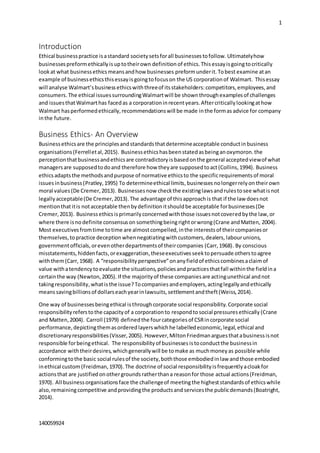 Business Ethics Assignment | DOCX | Educational Assessment | Education