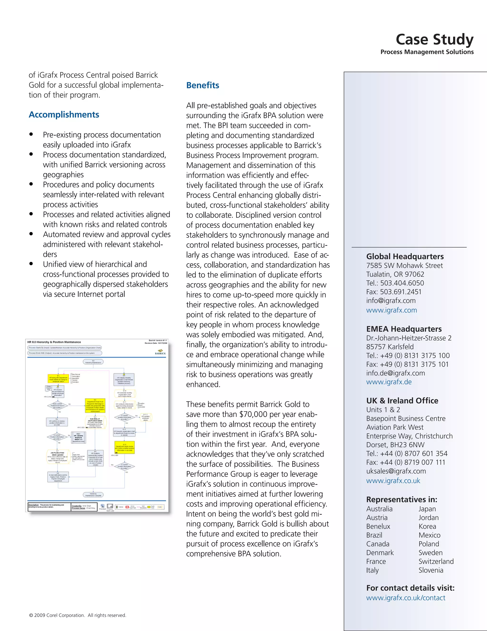 iGrafx Case Study - Barrick Gold Corp | PDF
