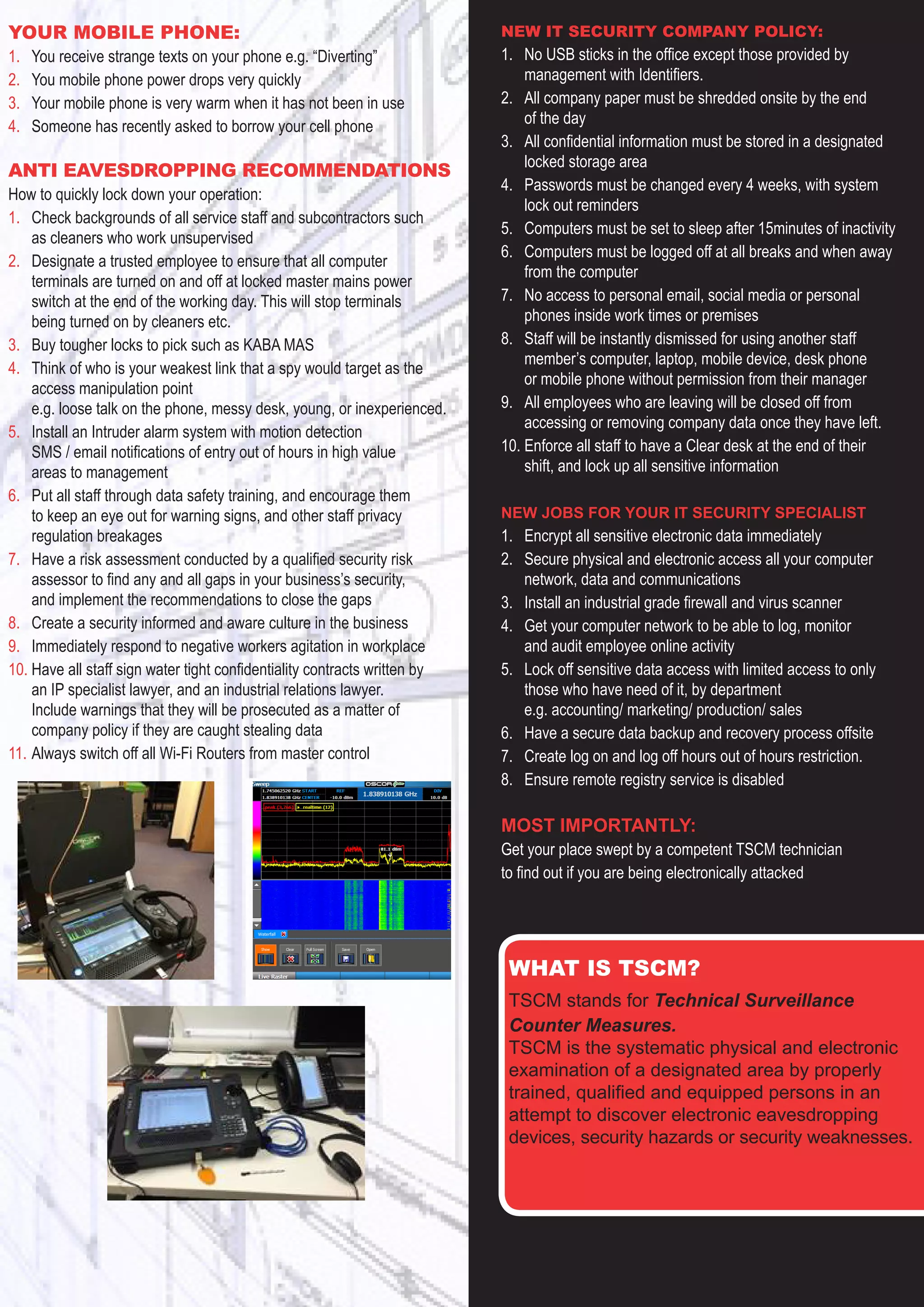 The Bug Sweepers TSCM Guide | PDF