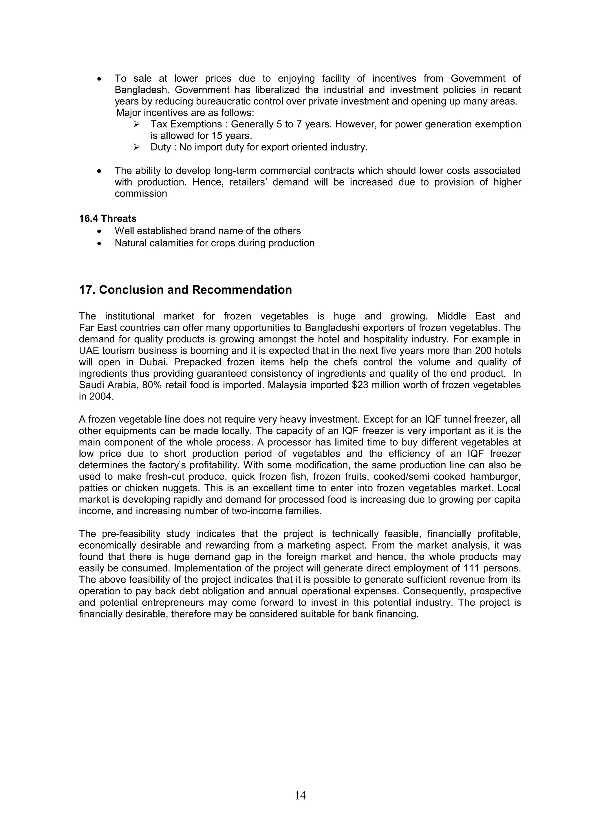 Techno-Economic Feasibility Study Report on IQF Plant for Manufacturing ...