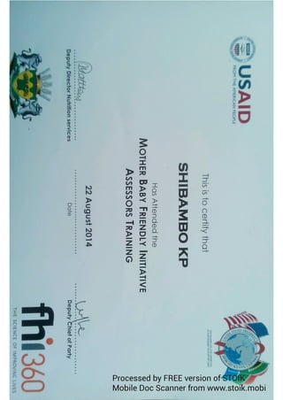 MBFI certificate | PDF