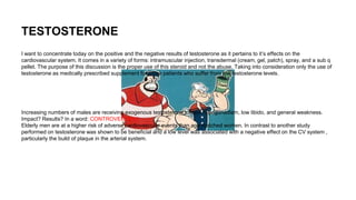 Testosterone Cardiovascular Health | PPTX