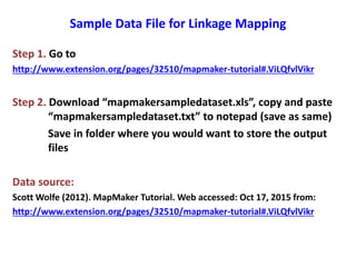 Linkage mapping and QTL analysis_Lab | PPT