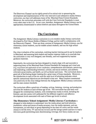 Report to the Discovery Channel | PDF