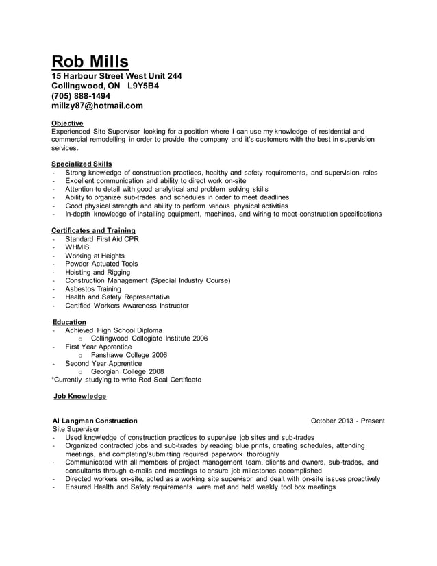 Rob Resume (1) | PDF