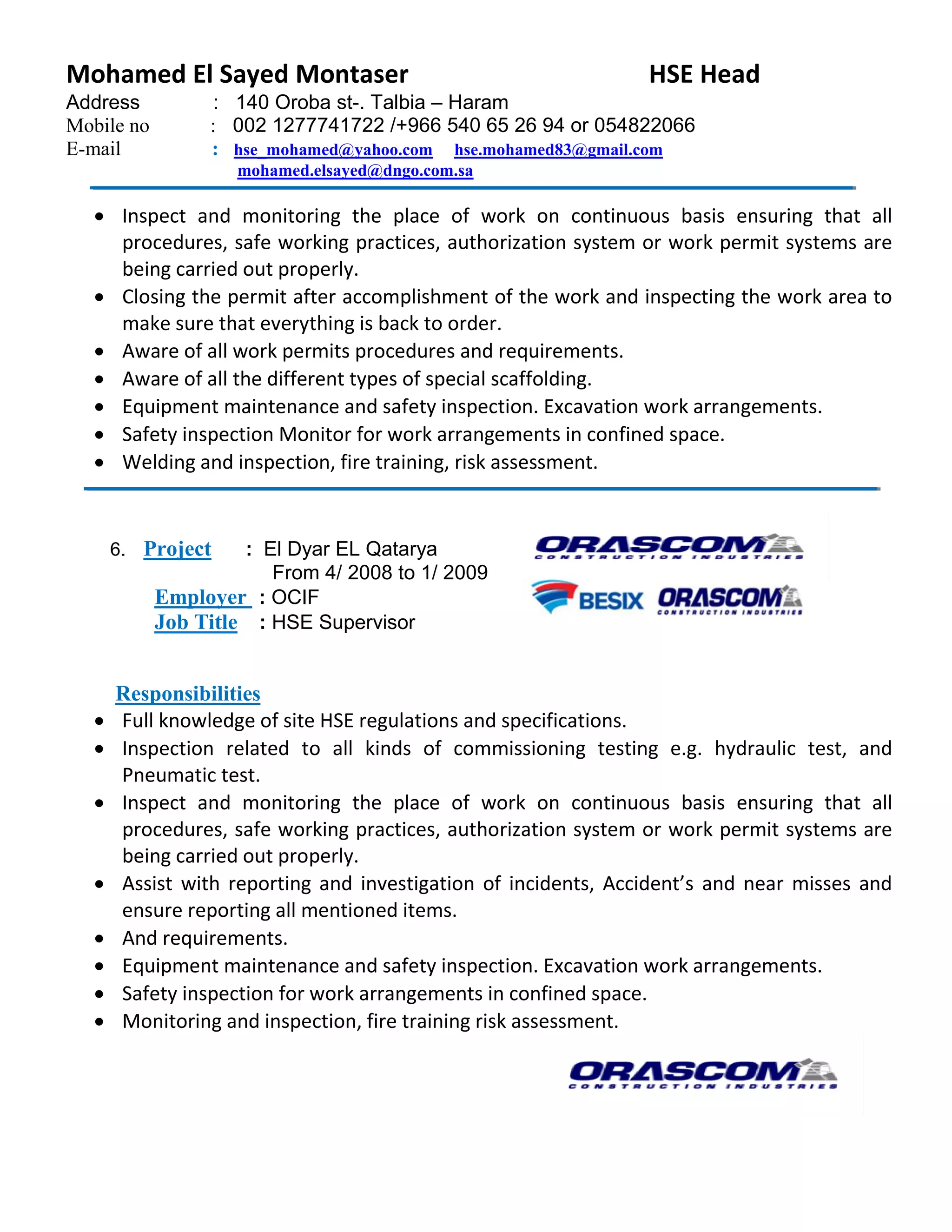 mohamed elsayed CV | PDF