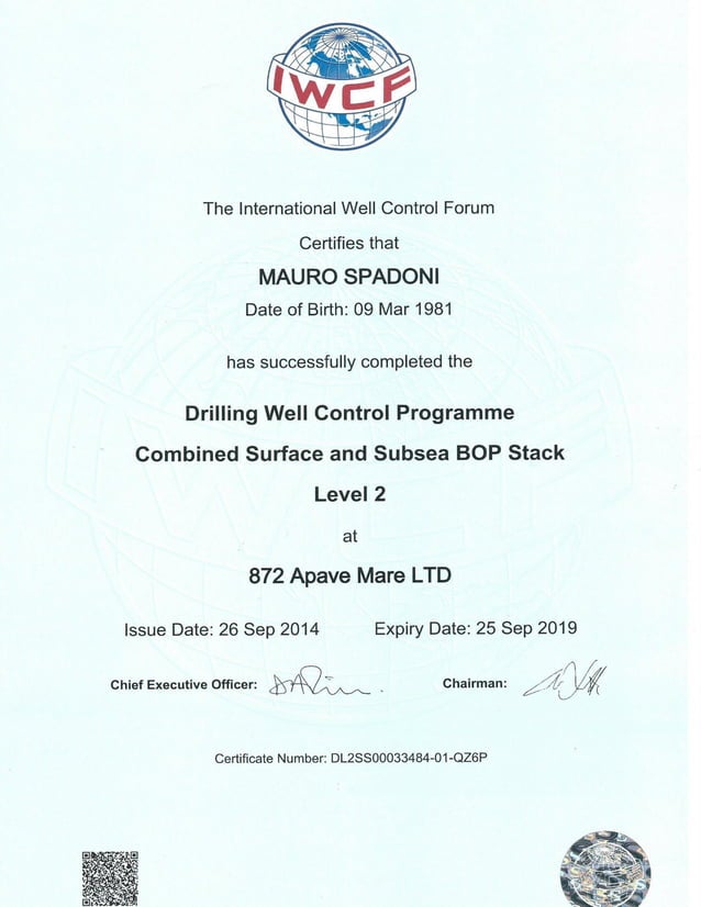 IWCF certificate | PDF