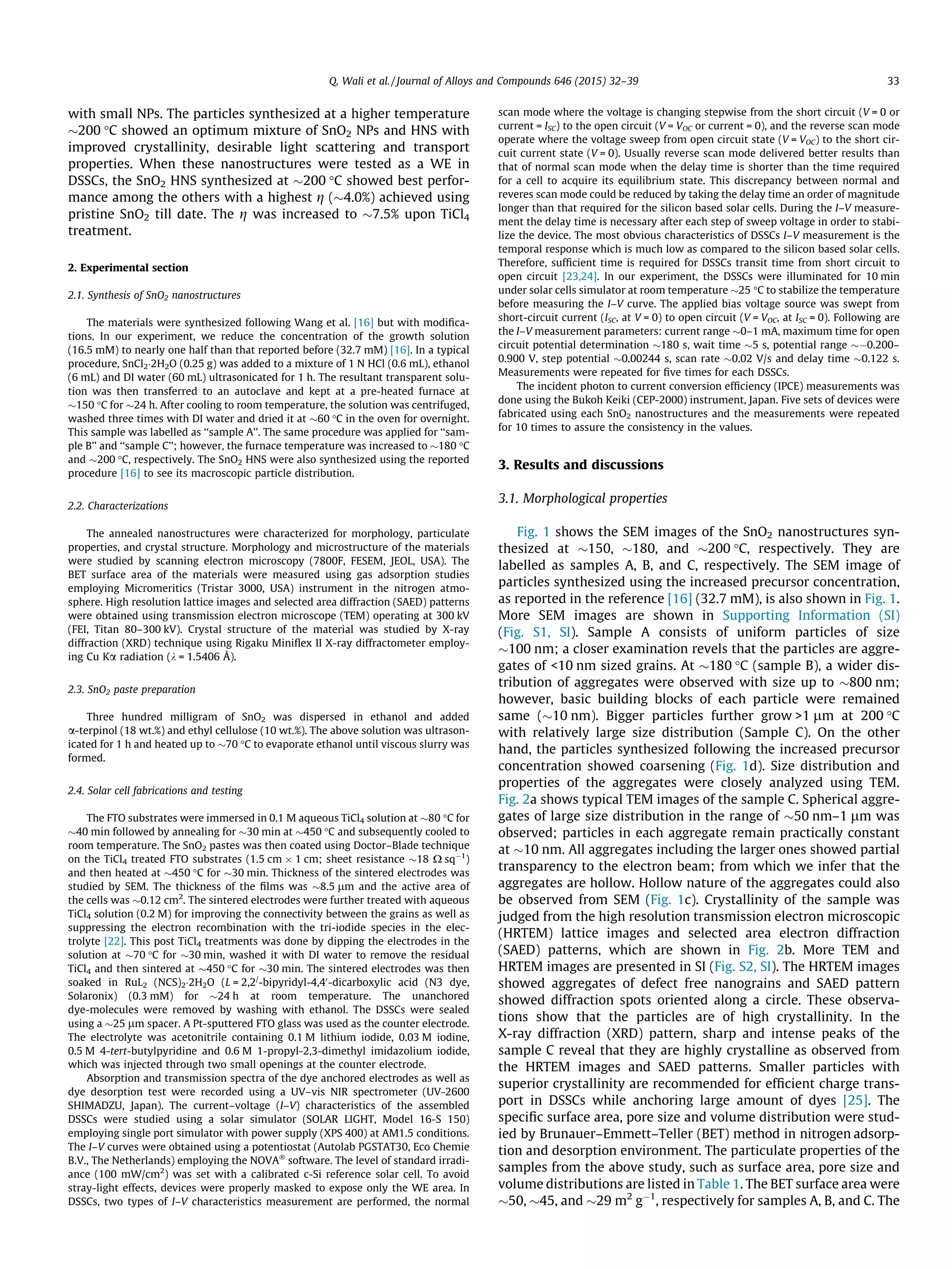 SnO2 Nanospheres J All Comp | PDF