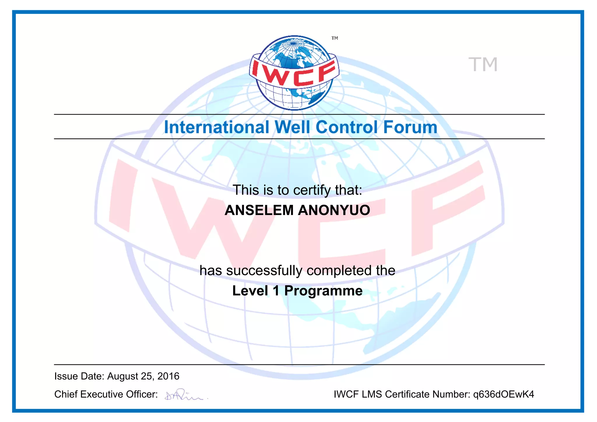 iwcf certificate | PPT