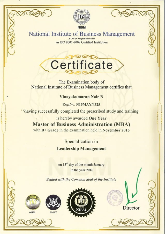 MBA_Certificate | PDF
