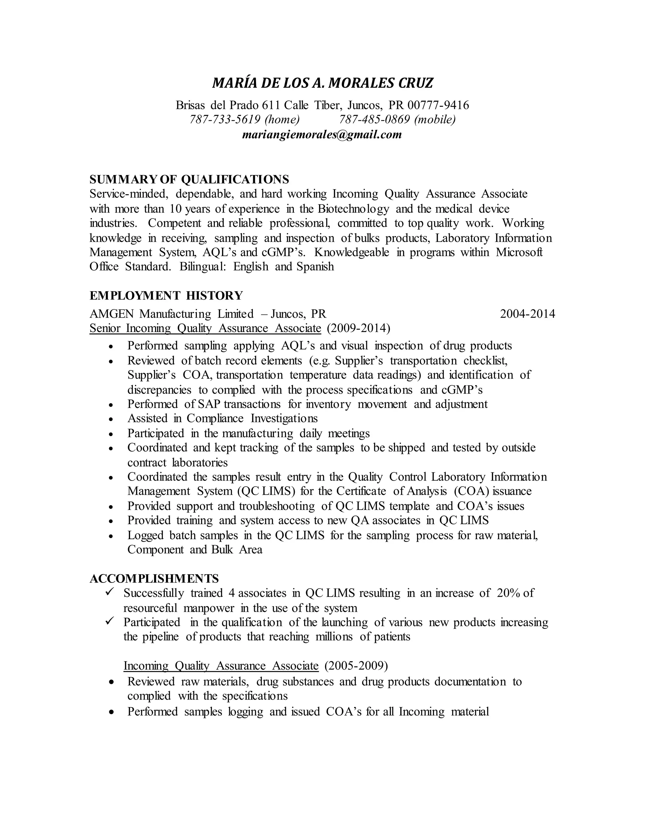RESUME-2015 Maria de los A Morales Cruz | DOCX