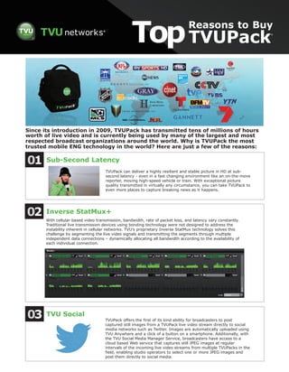 TVUPack_Top Reasons to Pick_USA_May 2014 | PDF | Computer Networking ...