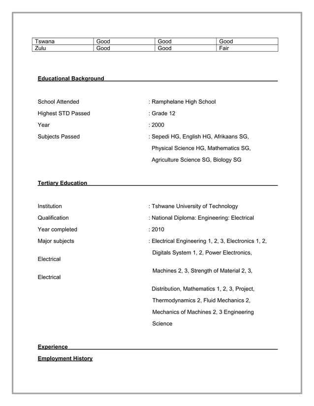 Curriculum Vitae of frank | DOC | Technology & Computing
