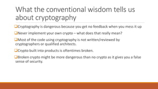 Crypto failures every developer should avoid | PPTX