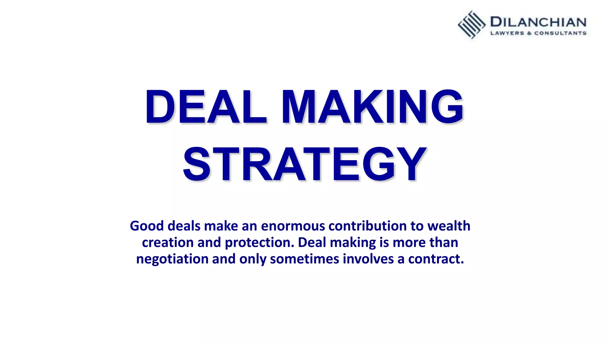 Deal Making Strategy | PPTX