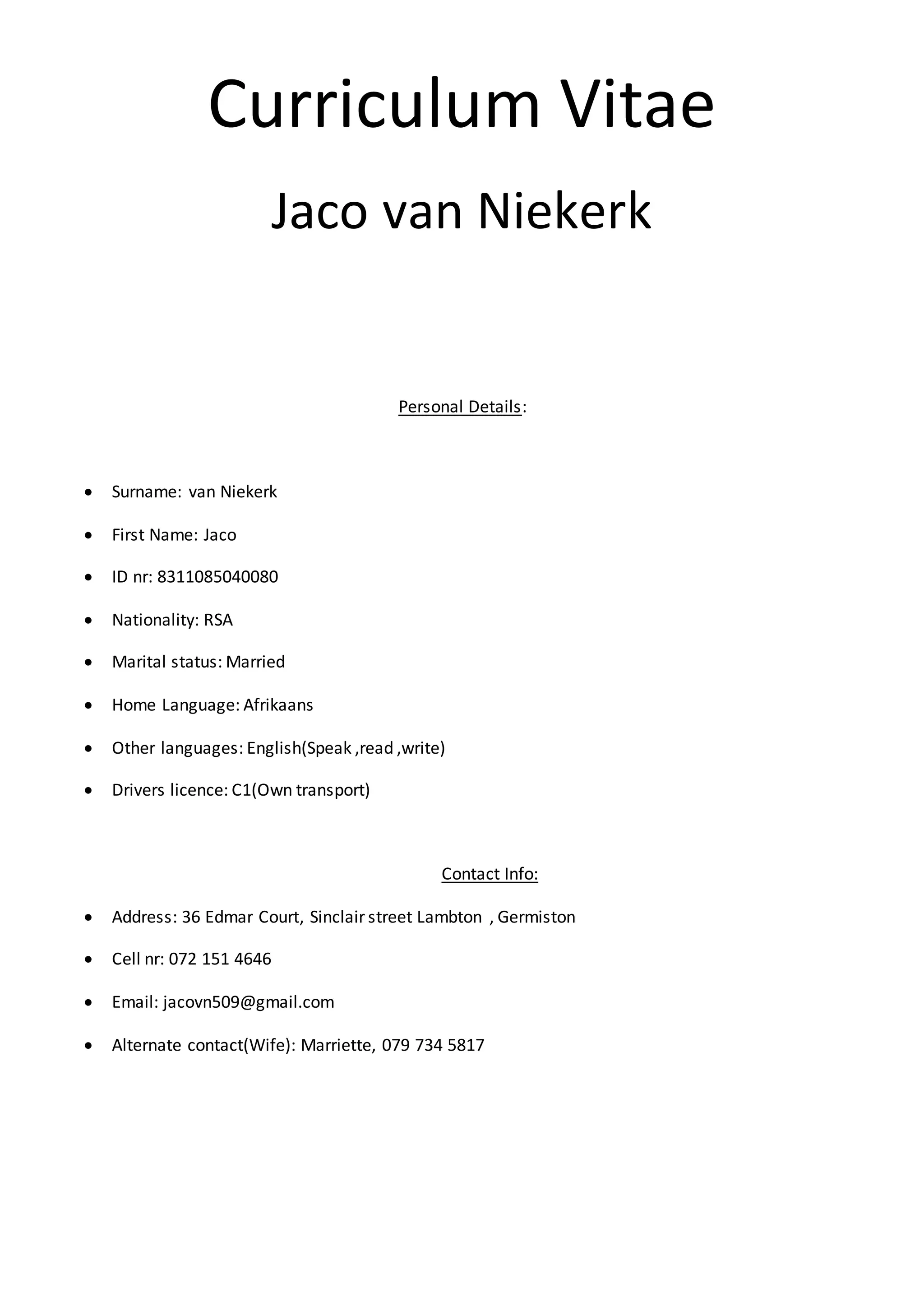 Jaco CV-3 | DOCX