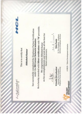 HCL silver certification | PDF