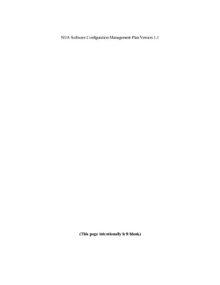 NEA Configuration Management Plan Version 1.1_Final | DOCX