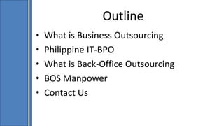 BOS Manpower Overview 2016 - Final | PPT