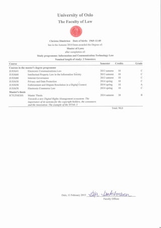 Diploma from UiO | PDF