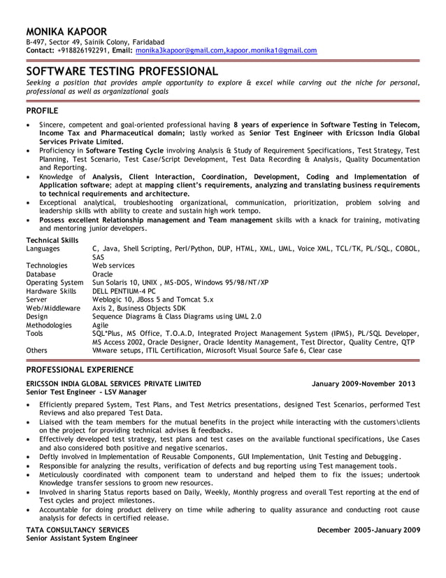 Resume_Monika2016 | PDF