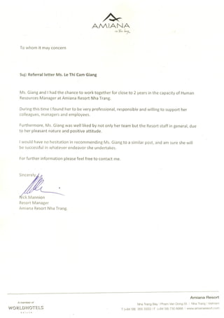Ref. letter from Amiana | PDF