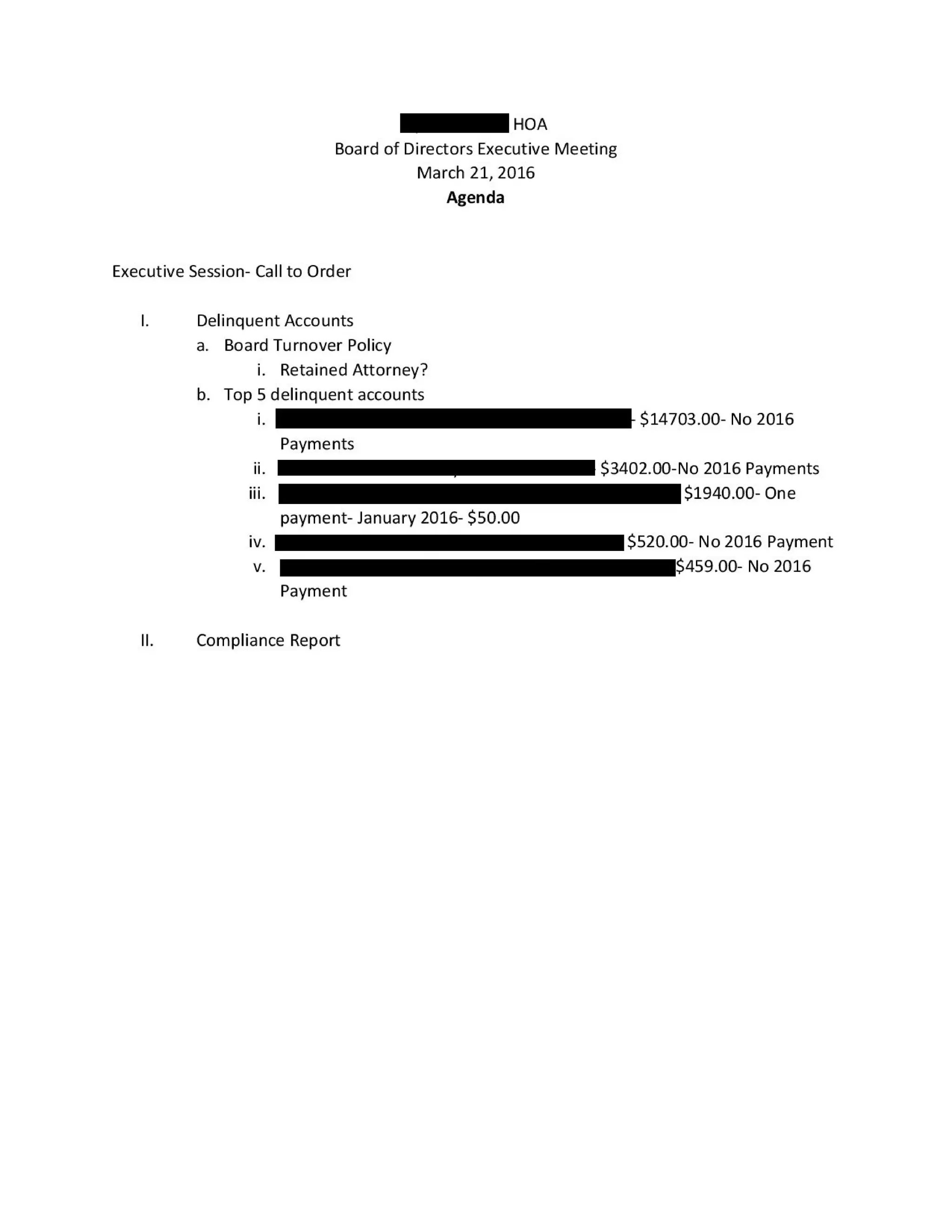 Agenda Example- | PDF