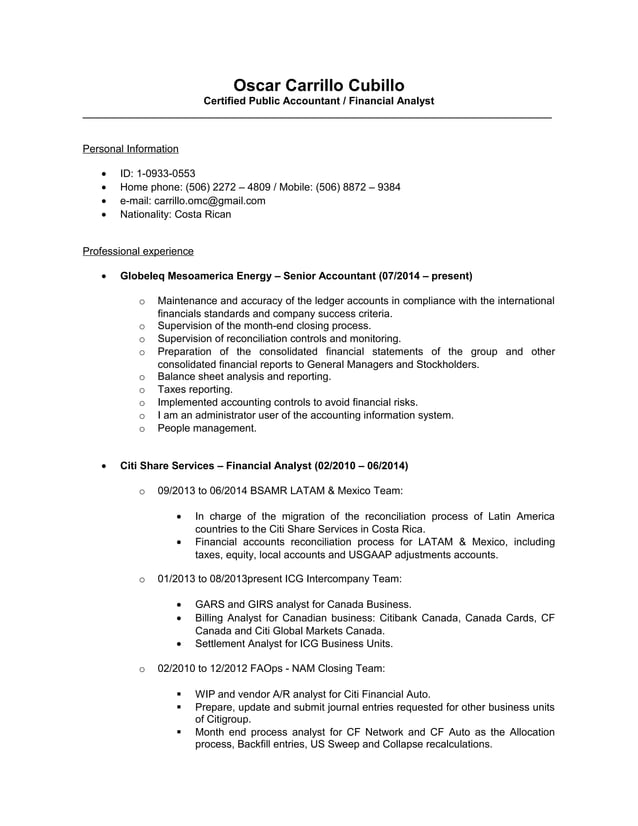 Oscar Carrillo CV | DOC