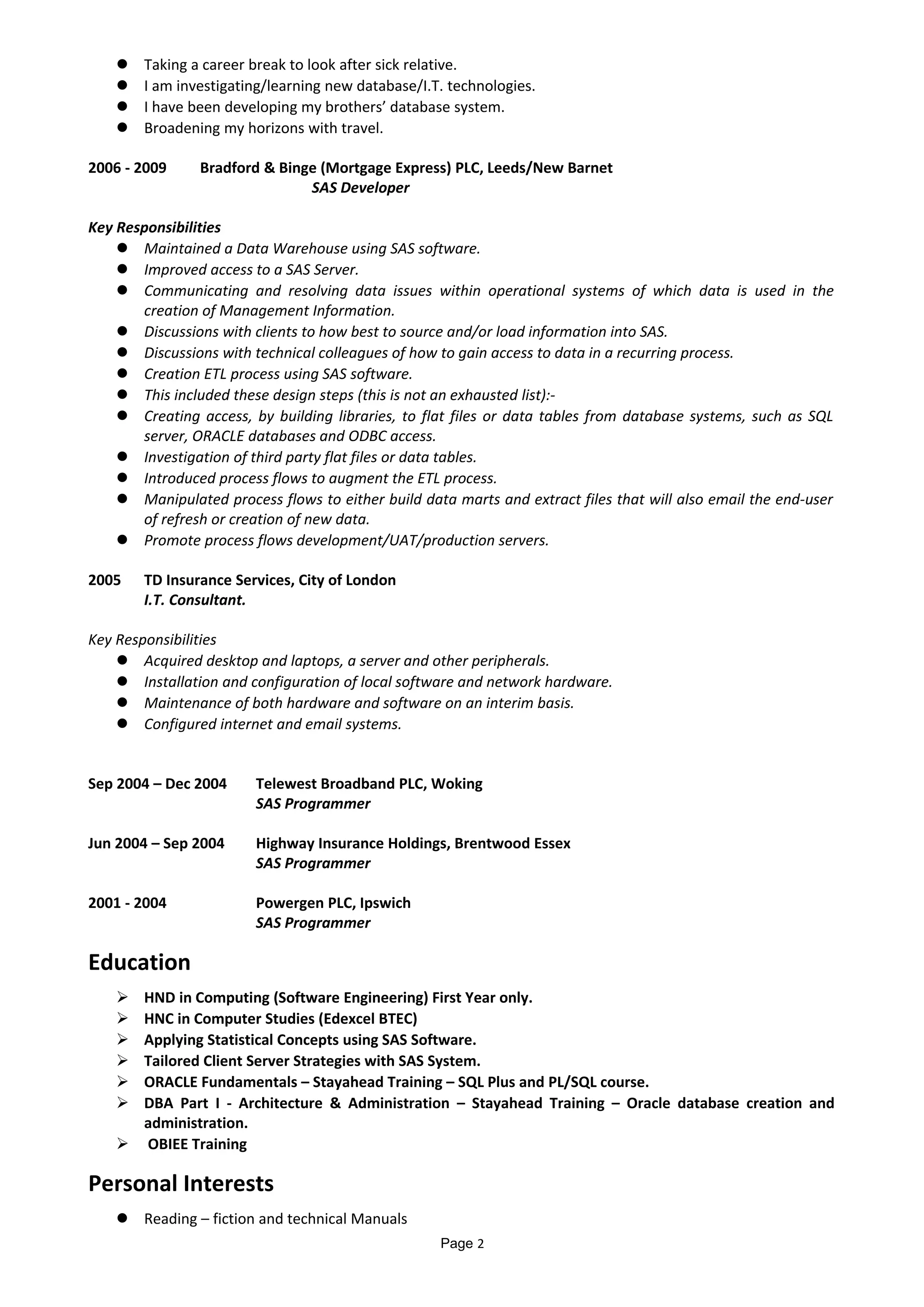 Curriculum Vitae - Simon Teff - 2016 | PDF