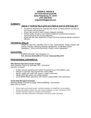 Edgar White Resume | DOCX