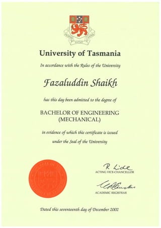 1. Bachelor of Engineering (Mechanical) Degree.PDF