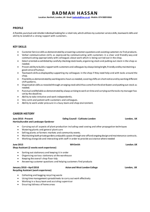 Badmah Hassan CV 2017 | PDF