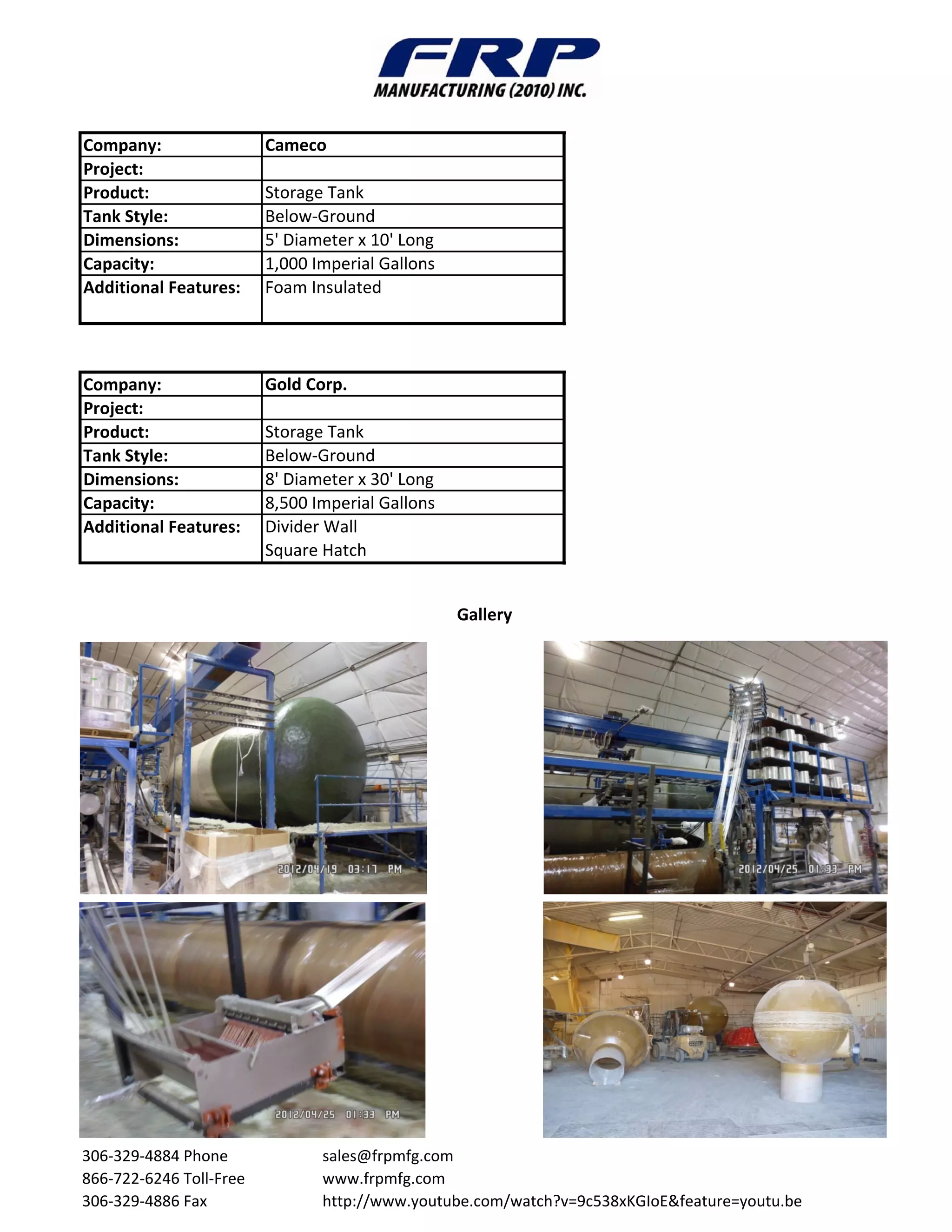 FRP Manufacturing (2010) Inc. - Product Portfolio | PDF