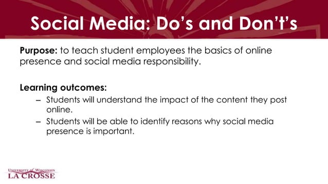 Student Employee Training Learning Outcomes | PPT