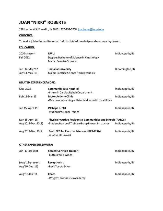 Nikki Resume 1 | PDF