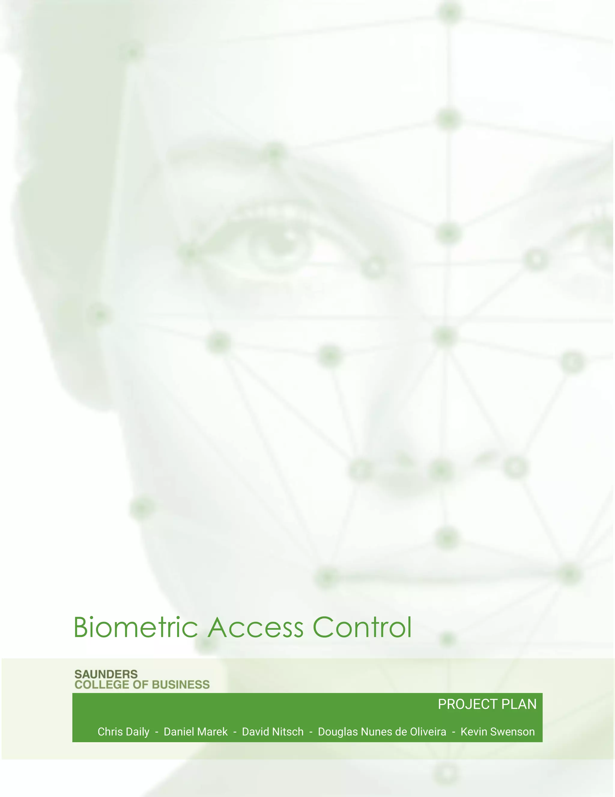 BiometricAccessControlProjectPlanFlat | PDF