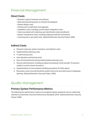 BiometricAccessControlProjectPlanFlat | PDF
