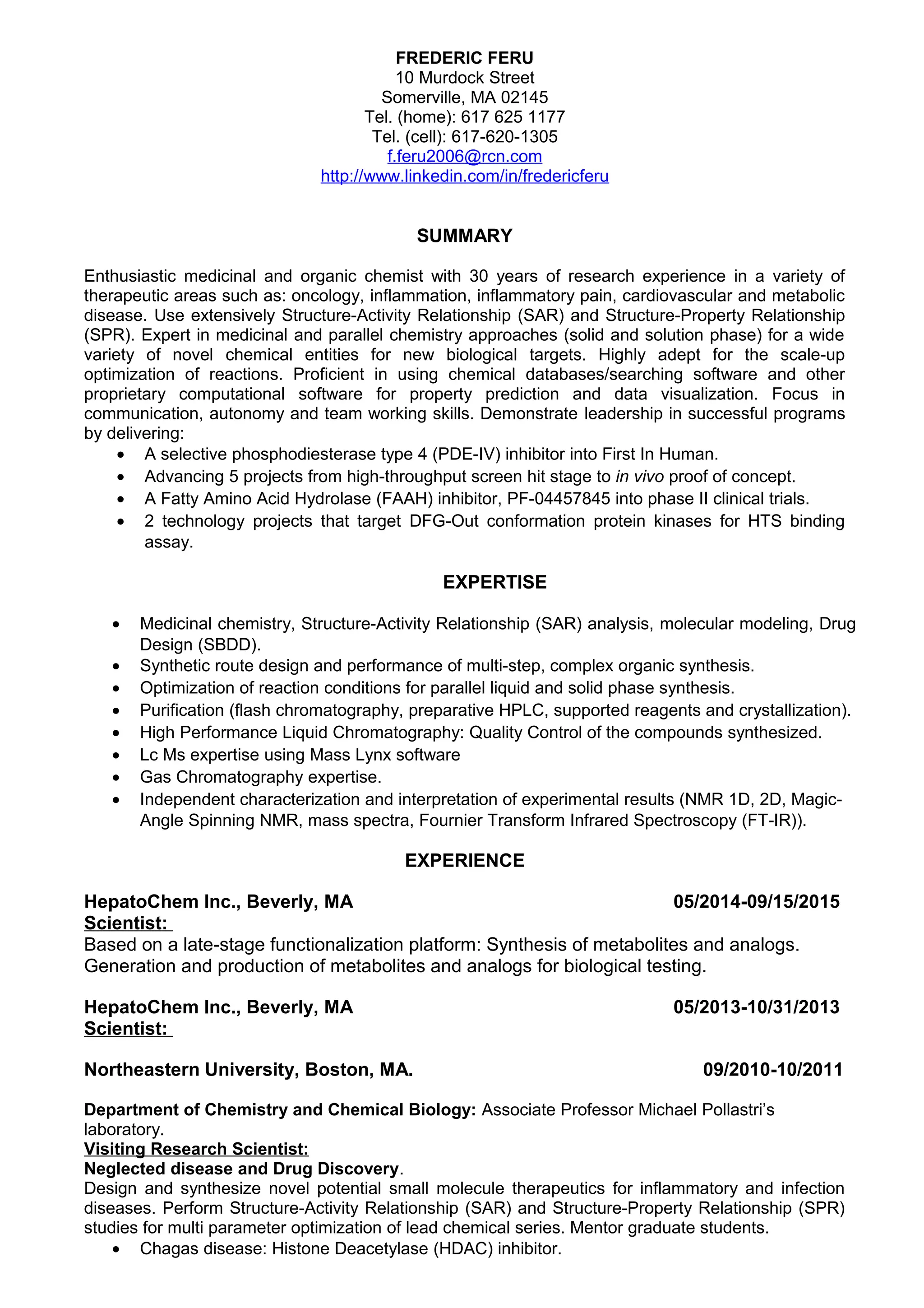 Resume_Frederic_Feru_october_2015 | DOC