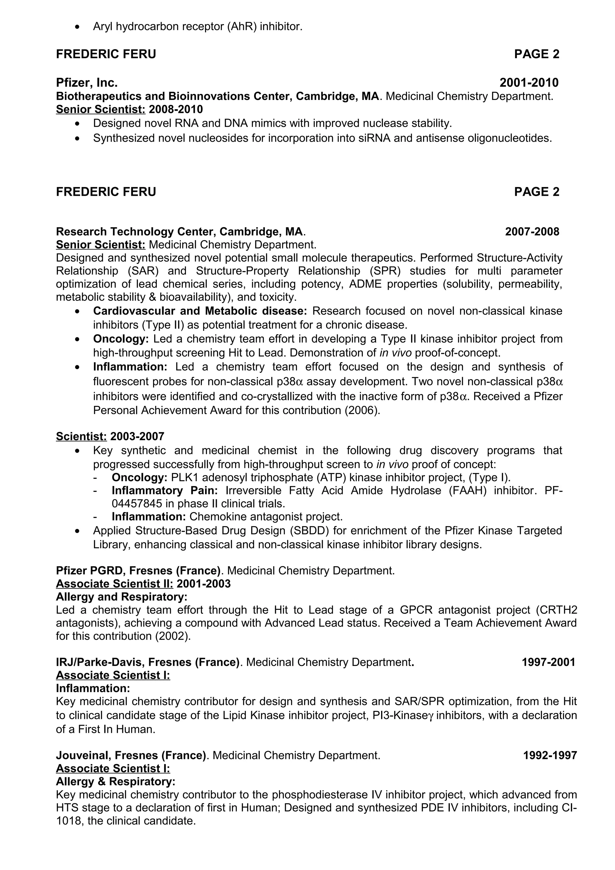 Resume_Frederic_Feru_october_2015 | DOC