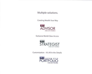 WealthOne financial booklet | PDF