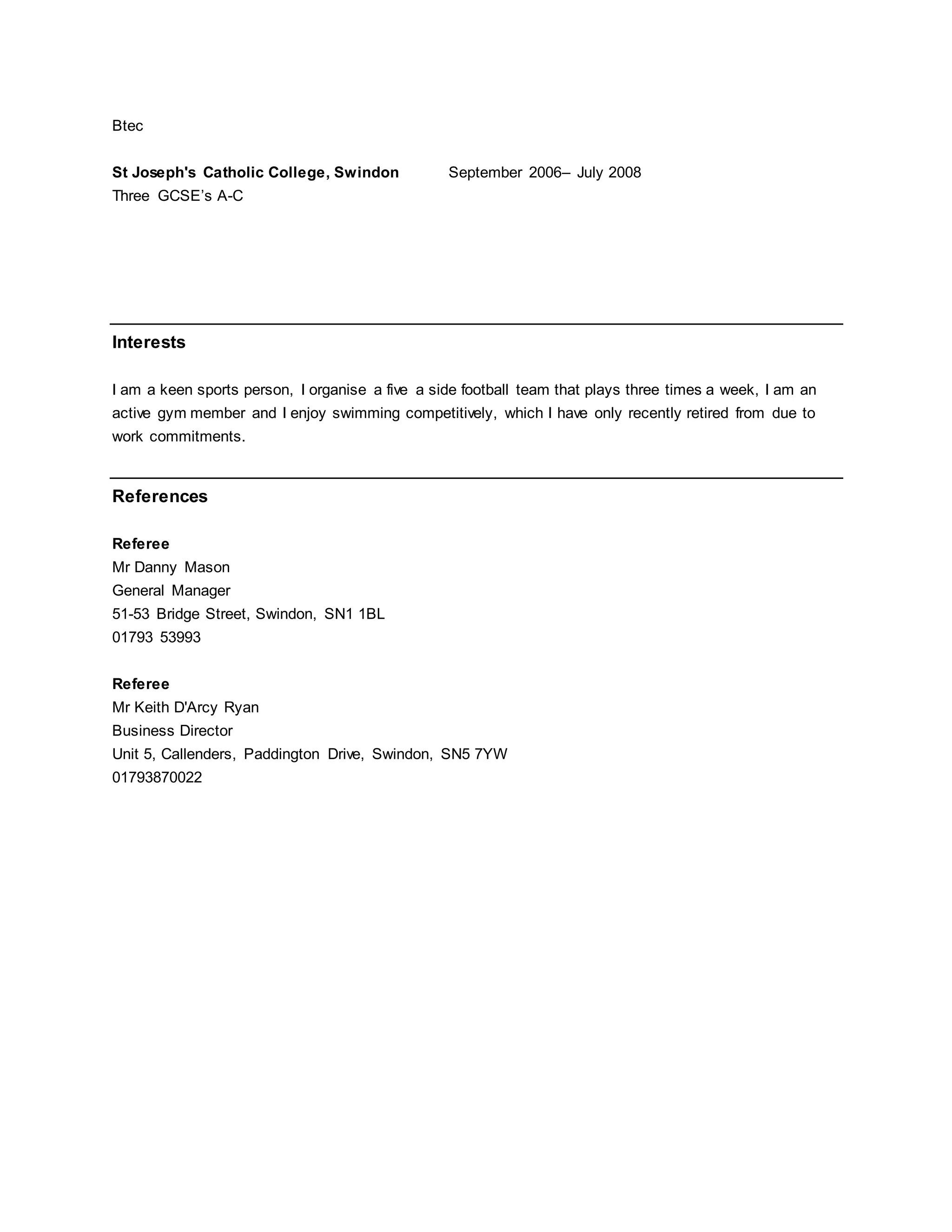 Josh's CV | PDF