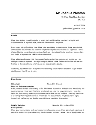 Josh's CV | PDF