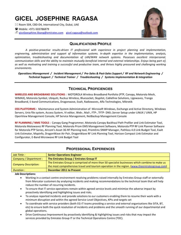 Gicel Ragasa - 2015CV | PDF