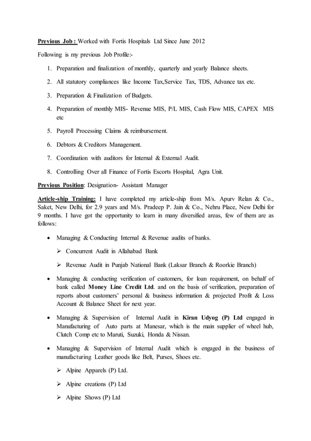 Resume of vishesh | PDF