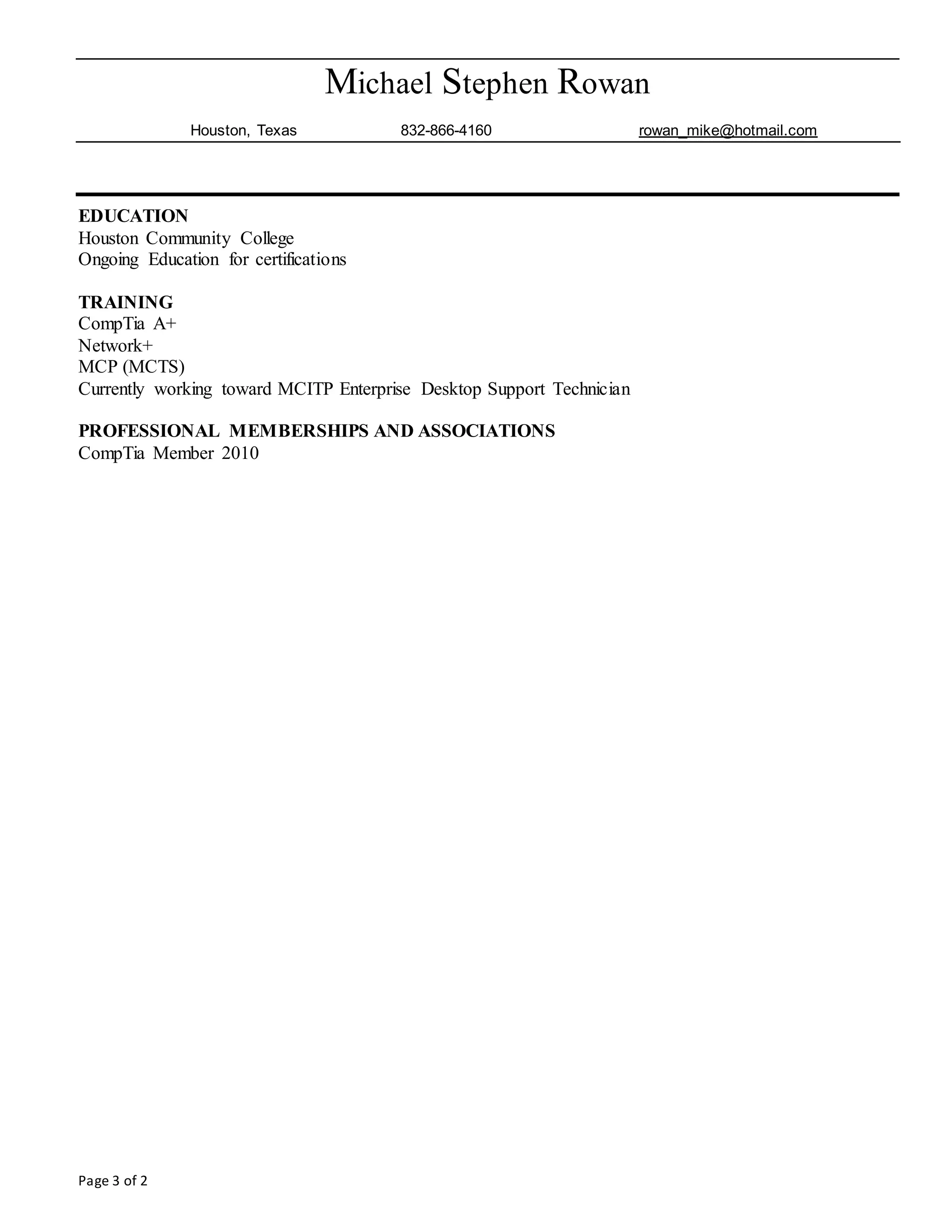 Mike Resume 8-18 | DOCX