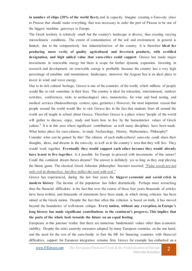 The European Financial Crisis & the Federalization of Europe | PDF