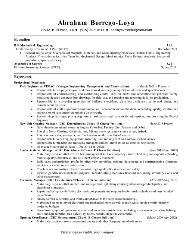 ResumeAbraham2016 | DOCX | Resume Writing and Advice | Job Search