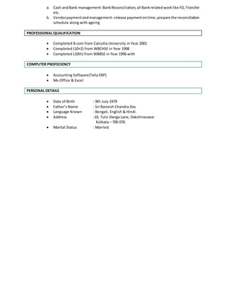 Resume - New | DOCX | Business Accounting & Finance | Business