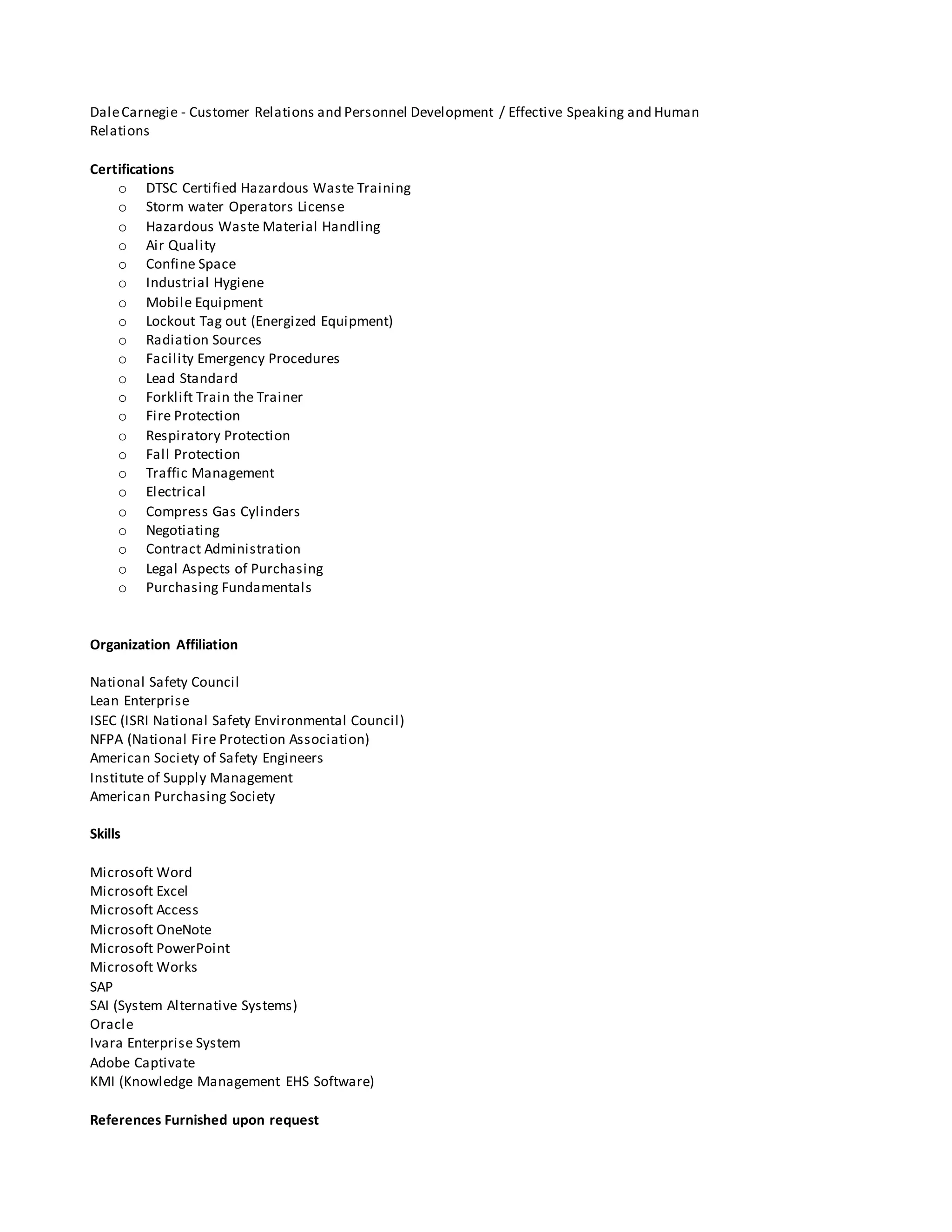 Resume - Work History | DOCX